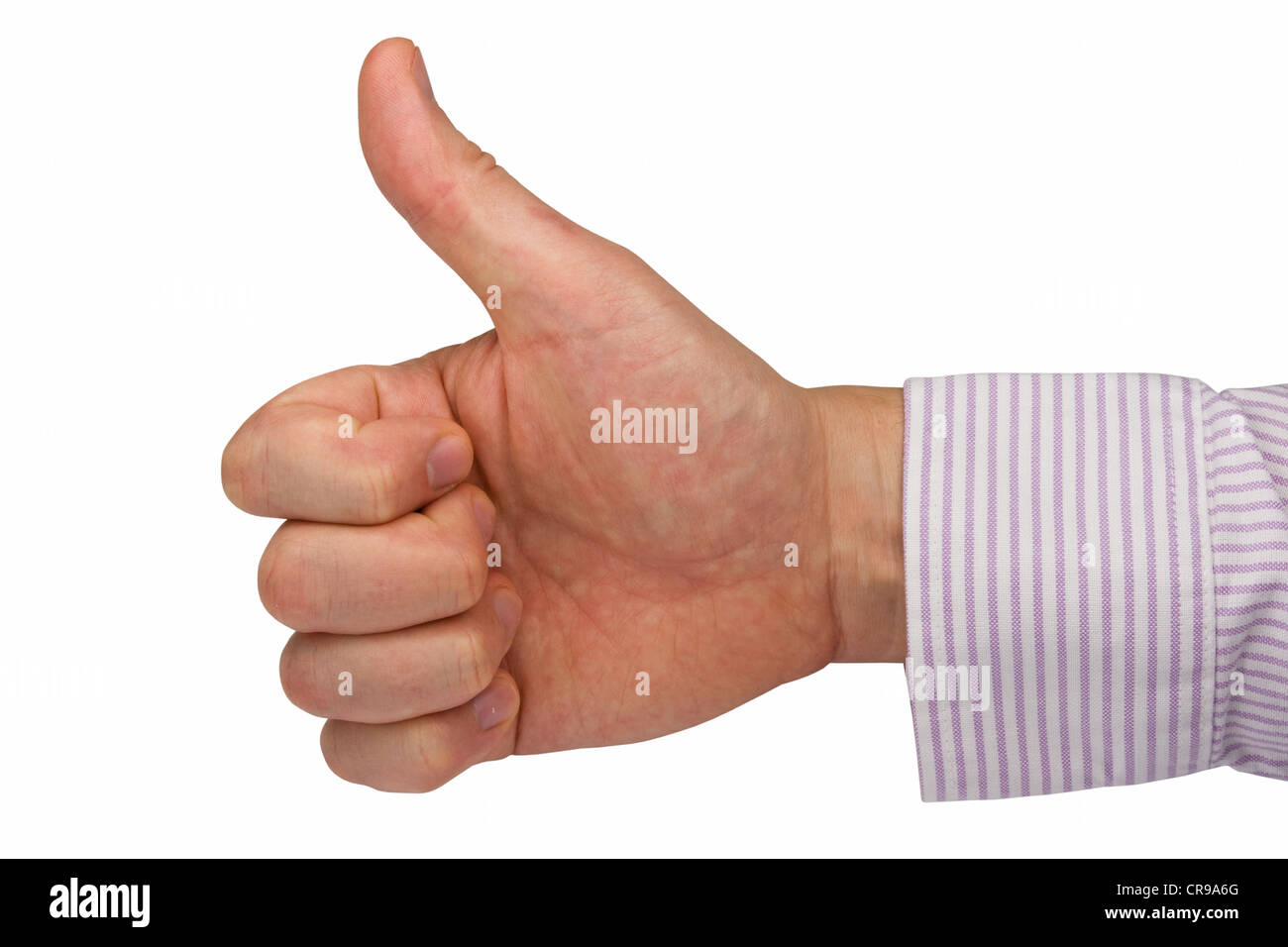 hand expressing positive sign. Isolated on white Stock Photo - Alamy