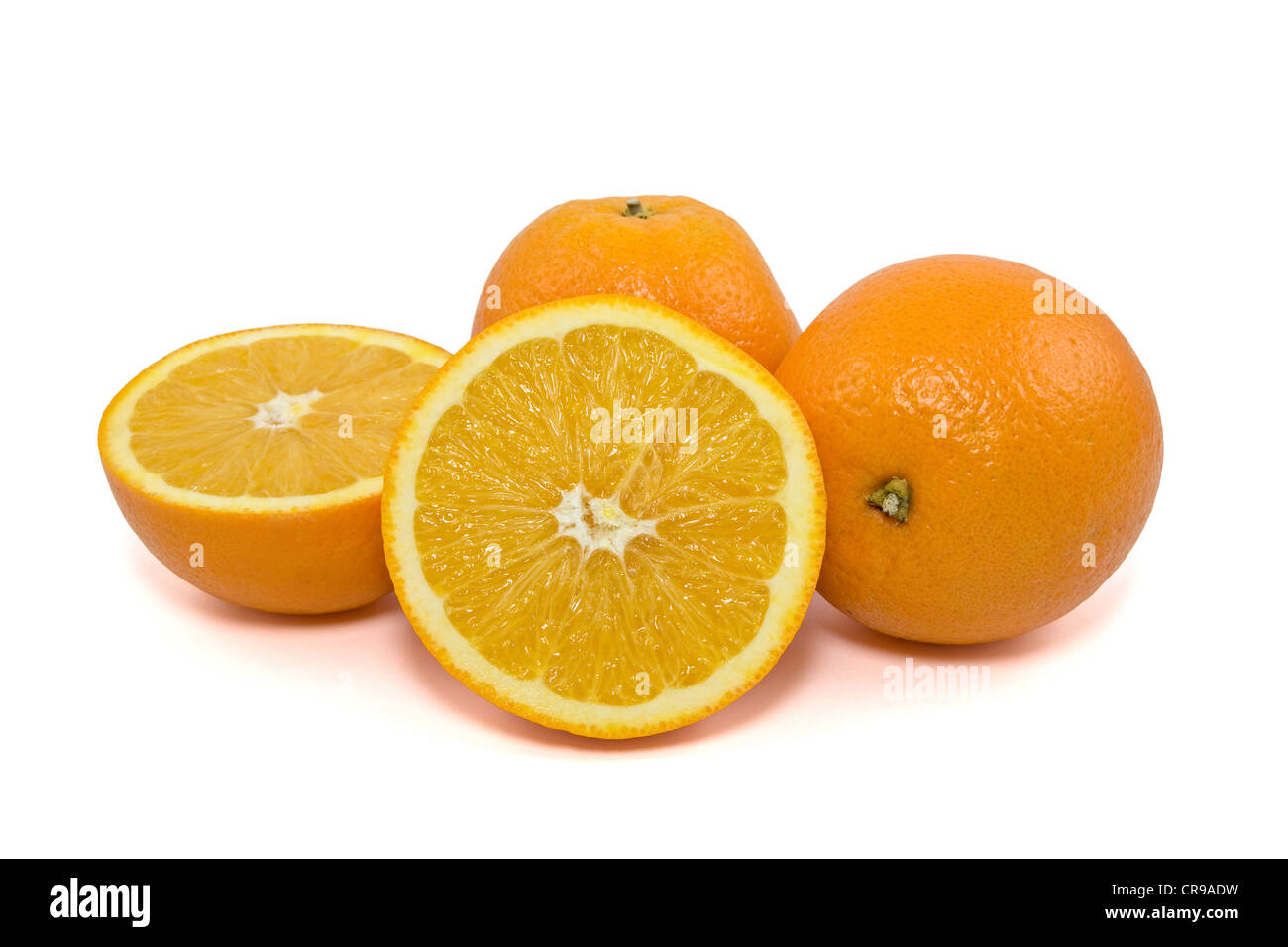 Ripe orange fruits, isolated on white background Stock Photo - Alamy