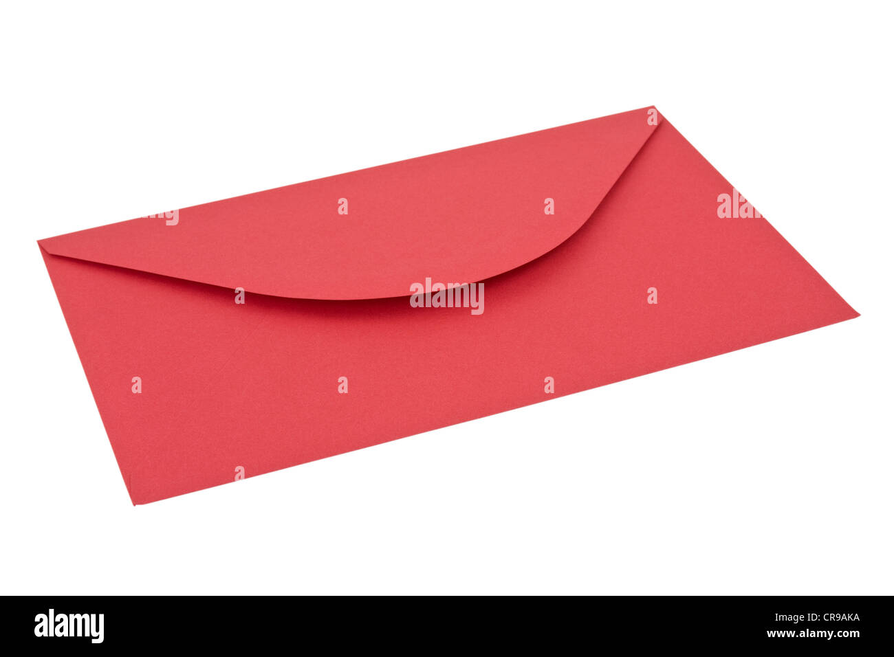 red envelope isolated over a white background Stock Photo - Alamy