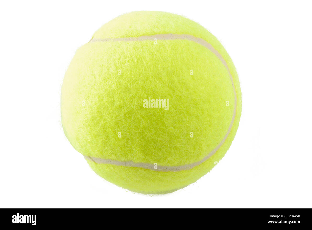 One tennis ball isolated on white background Stock Photo - Alamy