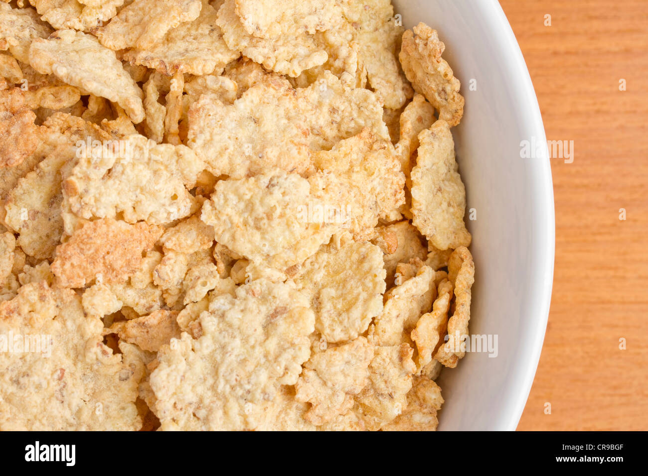 White bowl of breakfast flakes Stock Photo - Alamy