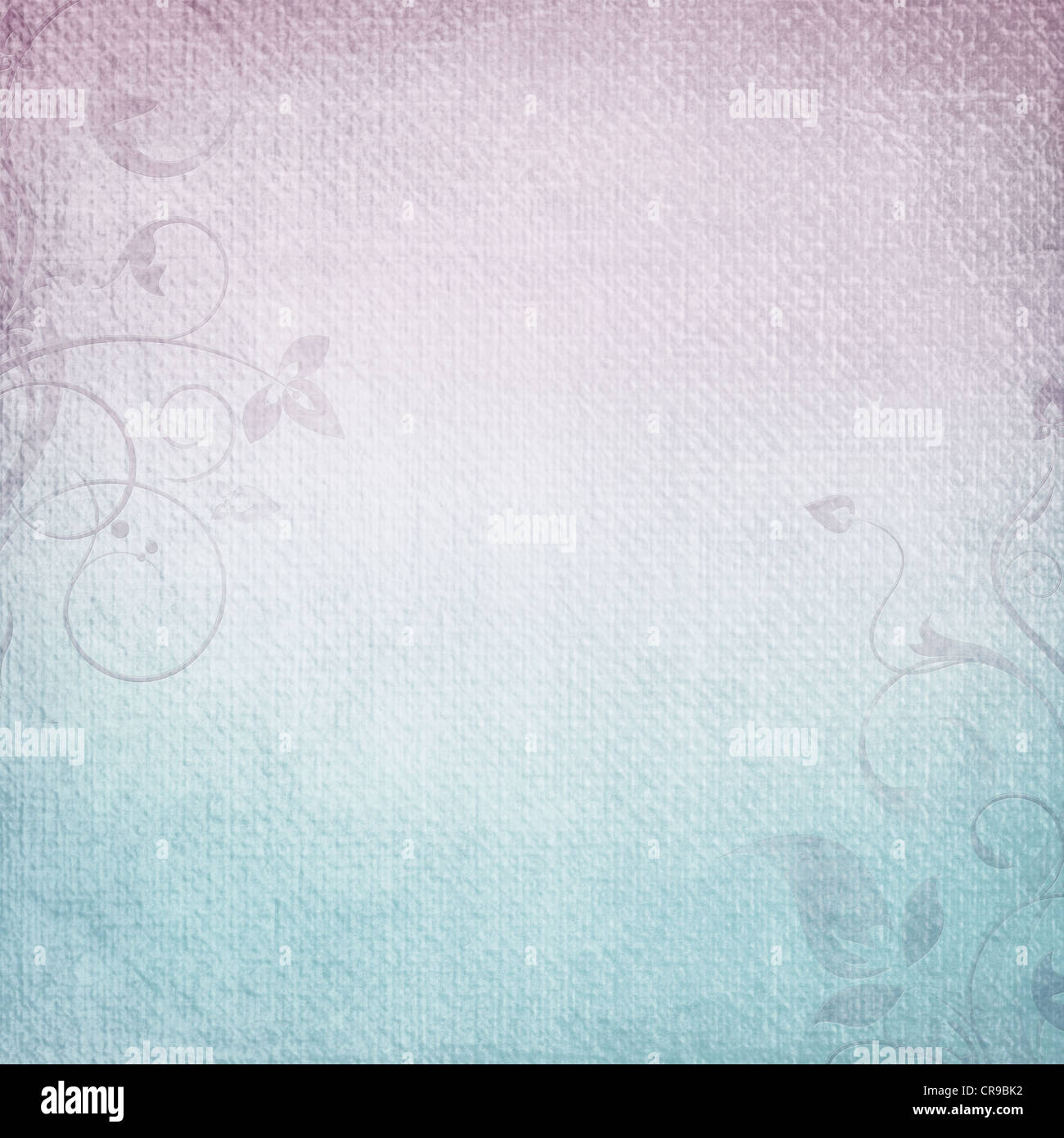 A paper background in purple and blue with floral elements Stock Photo ...