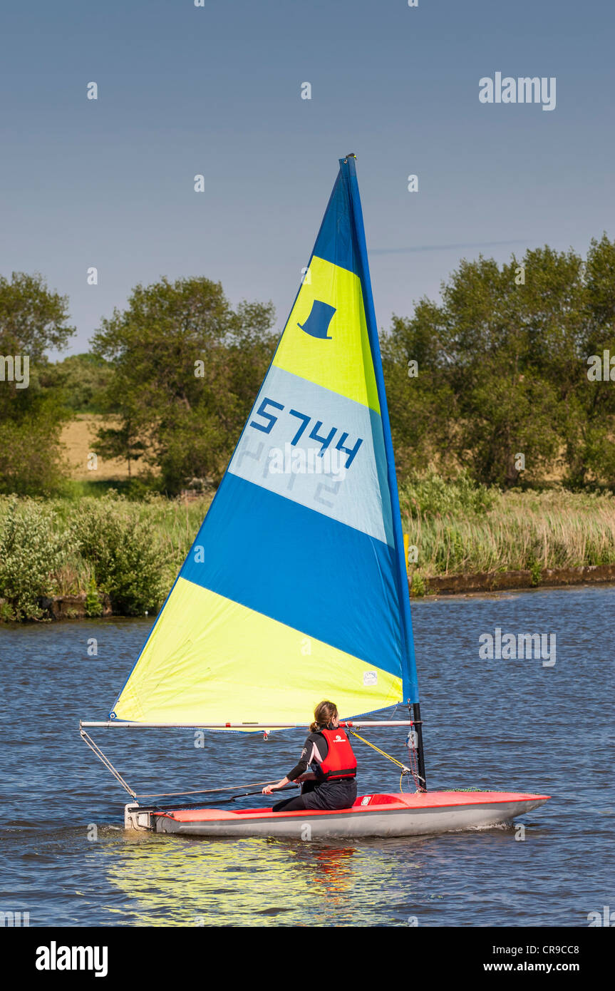 Sailing Topper dinghys showing movement at the Beccles Amateur Sailing ...