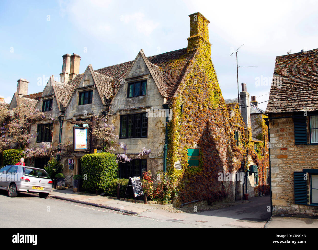 Historical Bay Tree Hotel, Burford, Oxfordshire, UK, Europe Stock Photo ...
