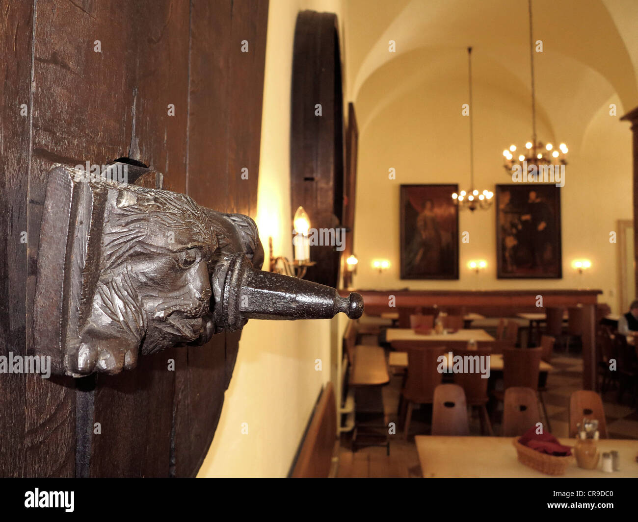 Germany Munich wine cellar restaurant interior Stock Photo - Alamy