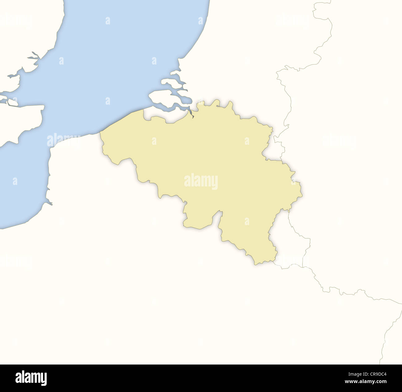 Political map of Belgium with the several states Stock Photo - Alamy