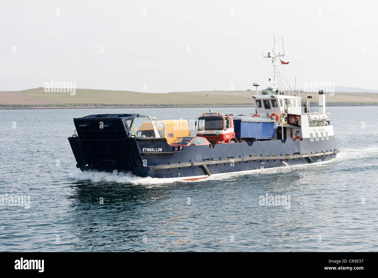 The Island of Rousay - Orkney Islands, Scotland. The ferry arriving ...
