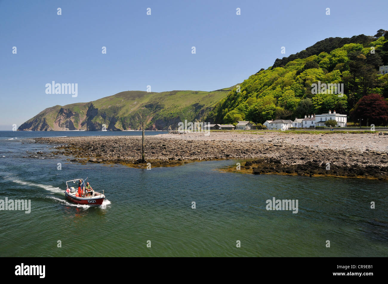 Landscape image of Lynmouth in North Devon Stock Photo - Alamy