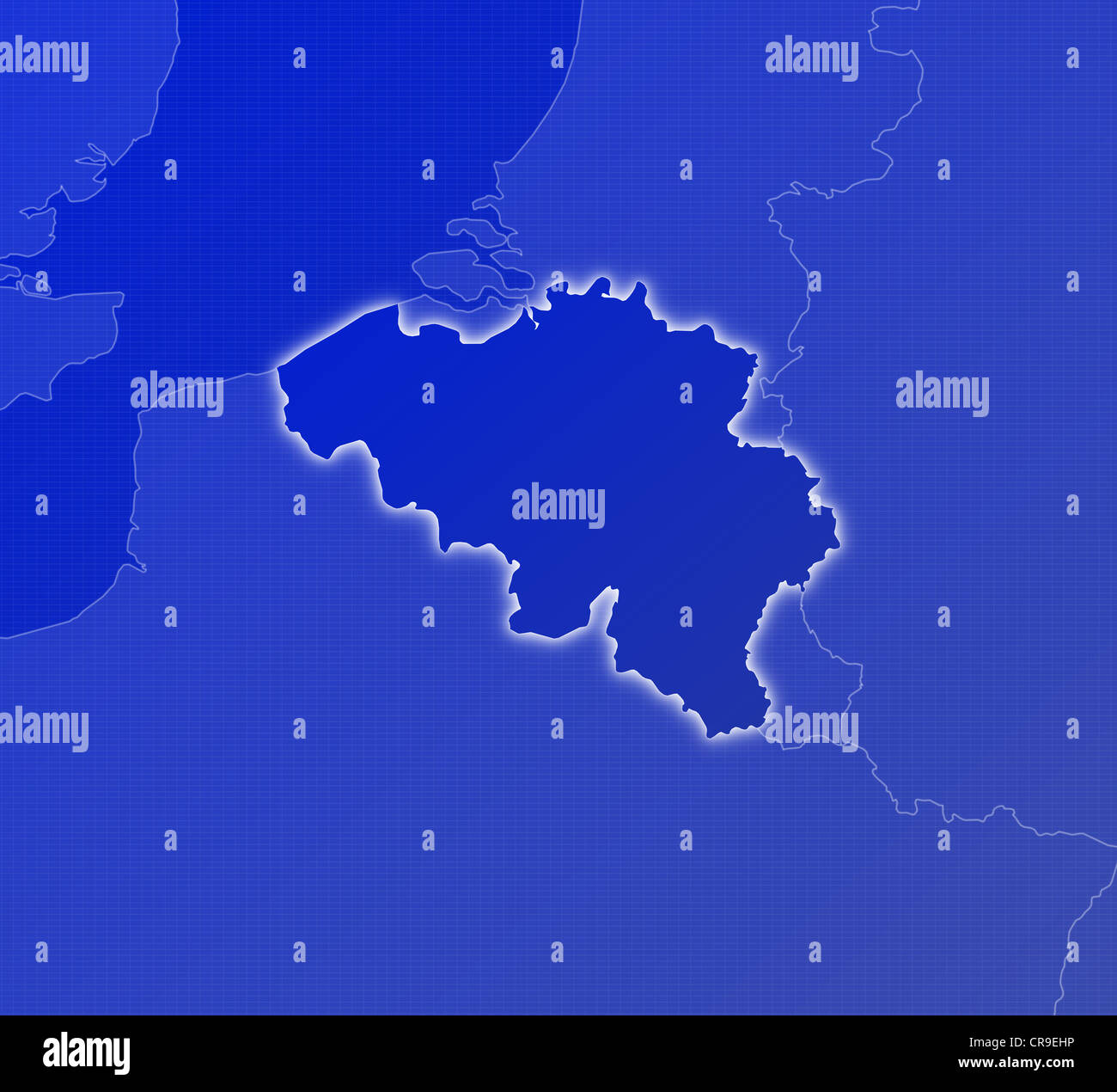 Political map of Belgium with the several states Stock Photo - Alamy