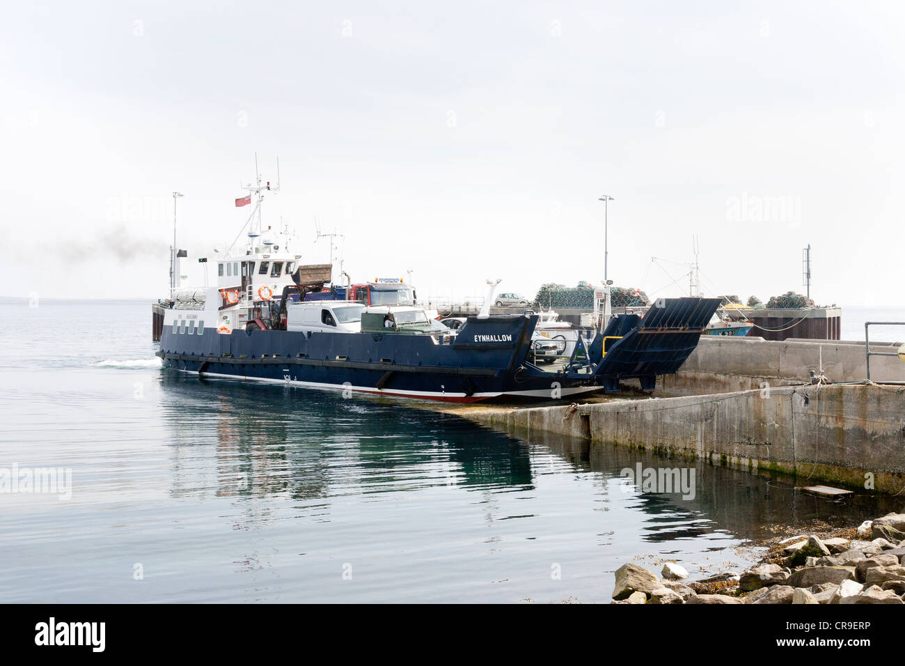 Tingwall Harbour - Orkney Isles, Scotland a ferry arriving Stock Photo ...