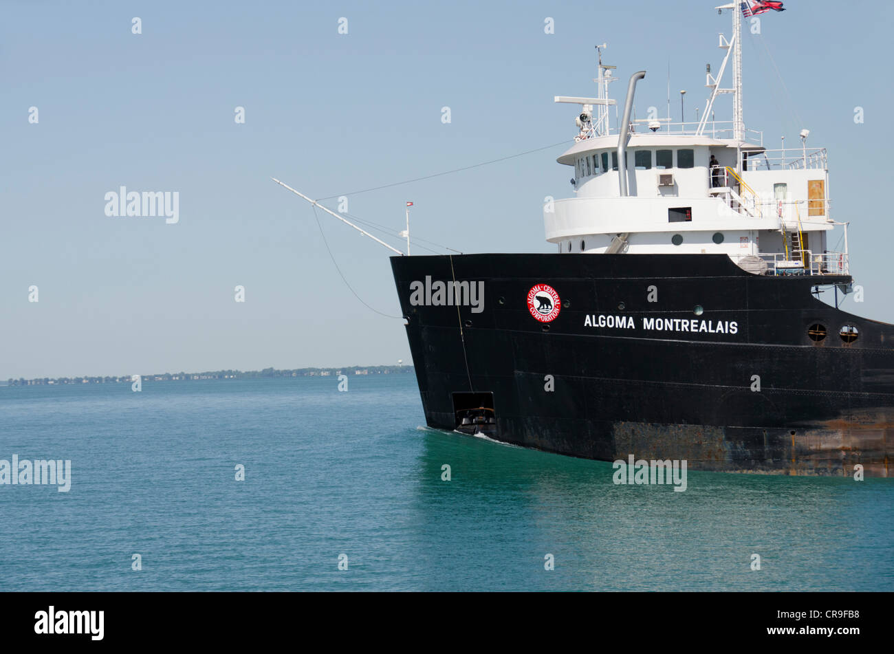 Michigan, Lake Erie, Detroit River near Wyandotte. Typical "Laker ...