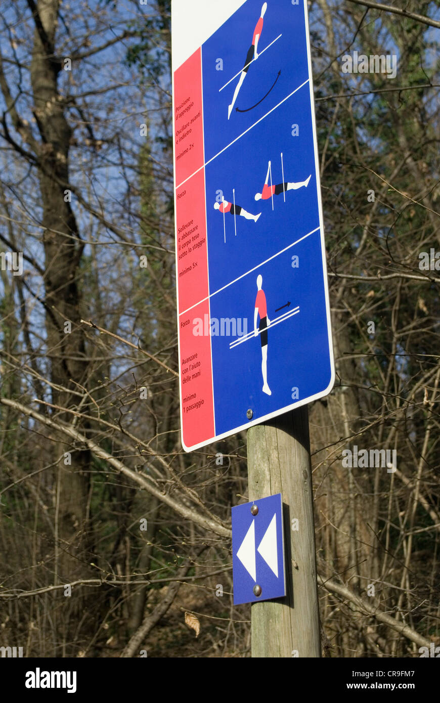 exercise workout point sign Stock Photo - Alamy