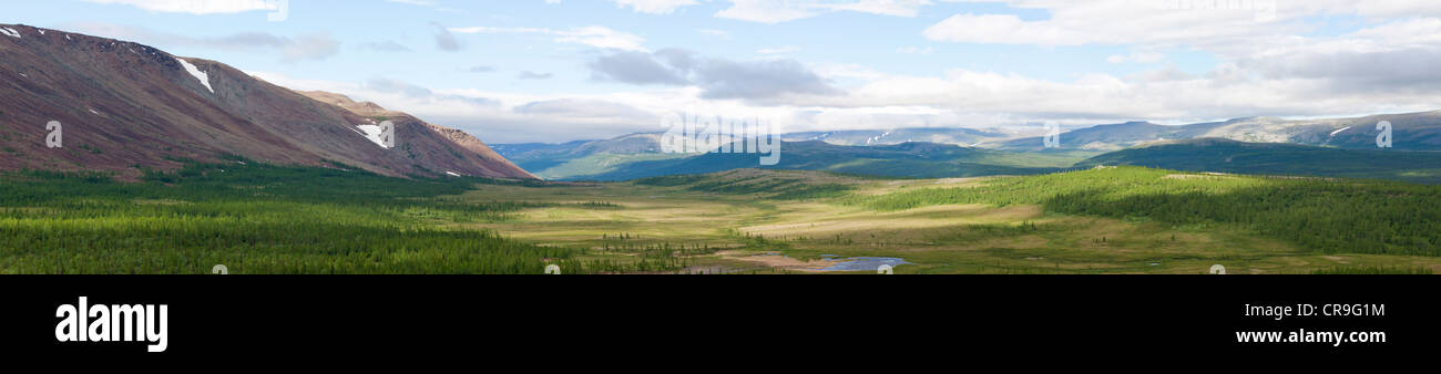 Top view of the valley in the Polar Urals, massif Ray-iz Stock Photo ...