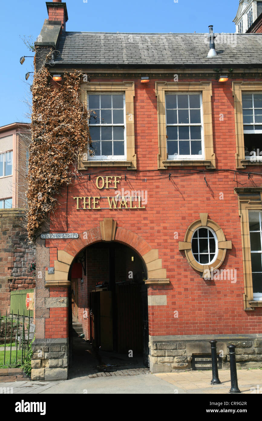 Off the Wall Chester Cheshire England UK Stock Photo - Alamy