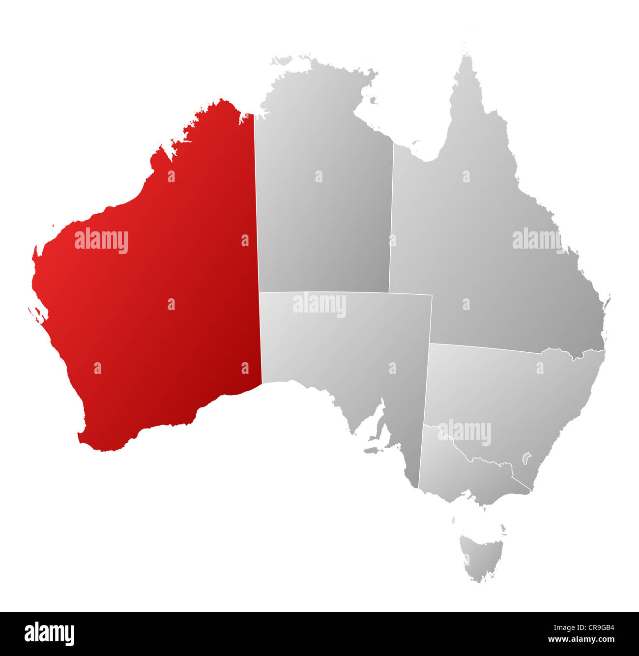 Western australia map hi-res stock photography and images - Alamy