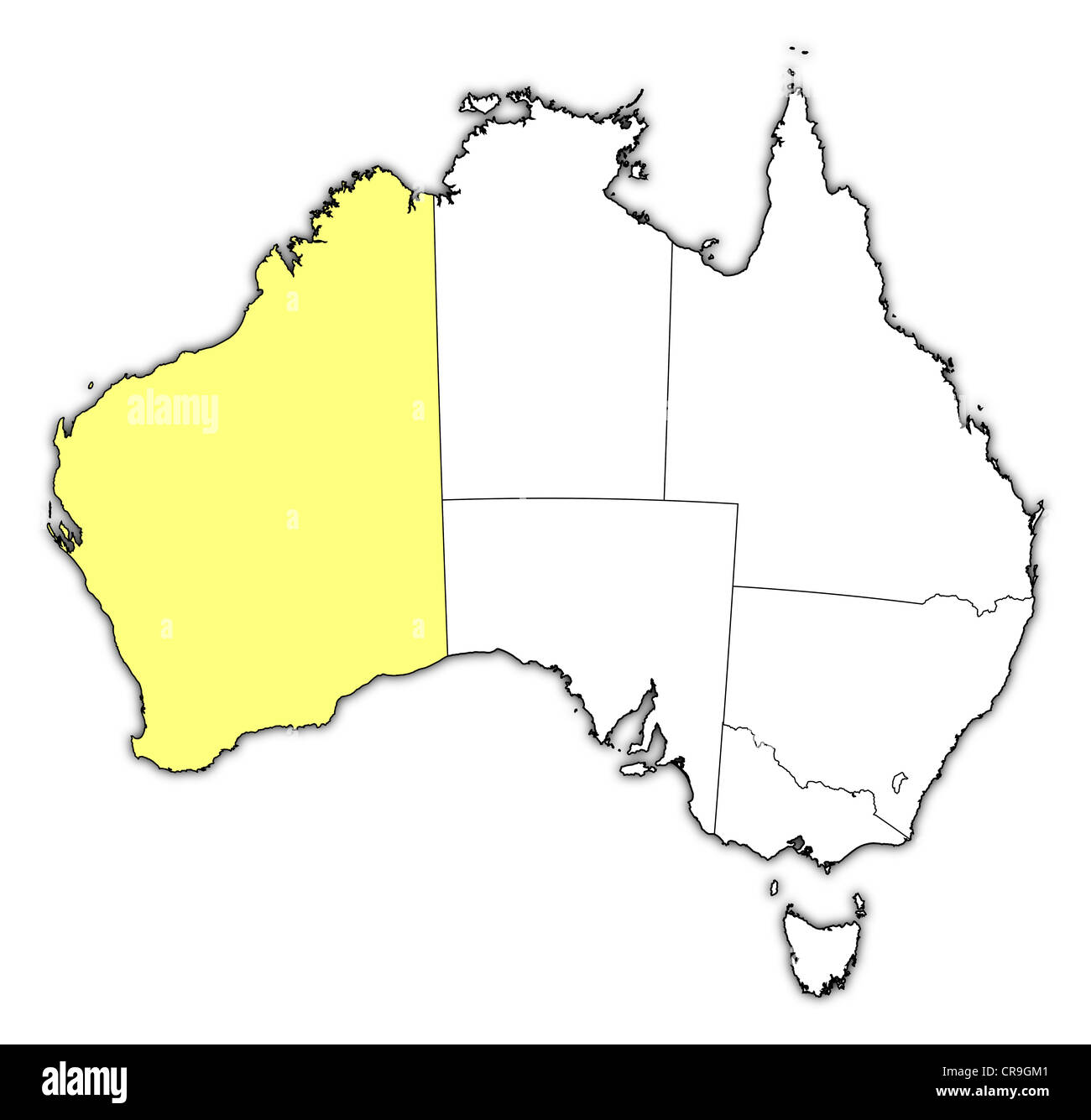 Western australia map hi-res stock photography and images - Alamy