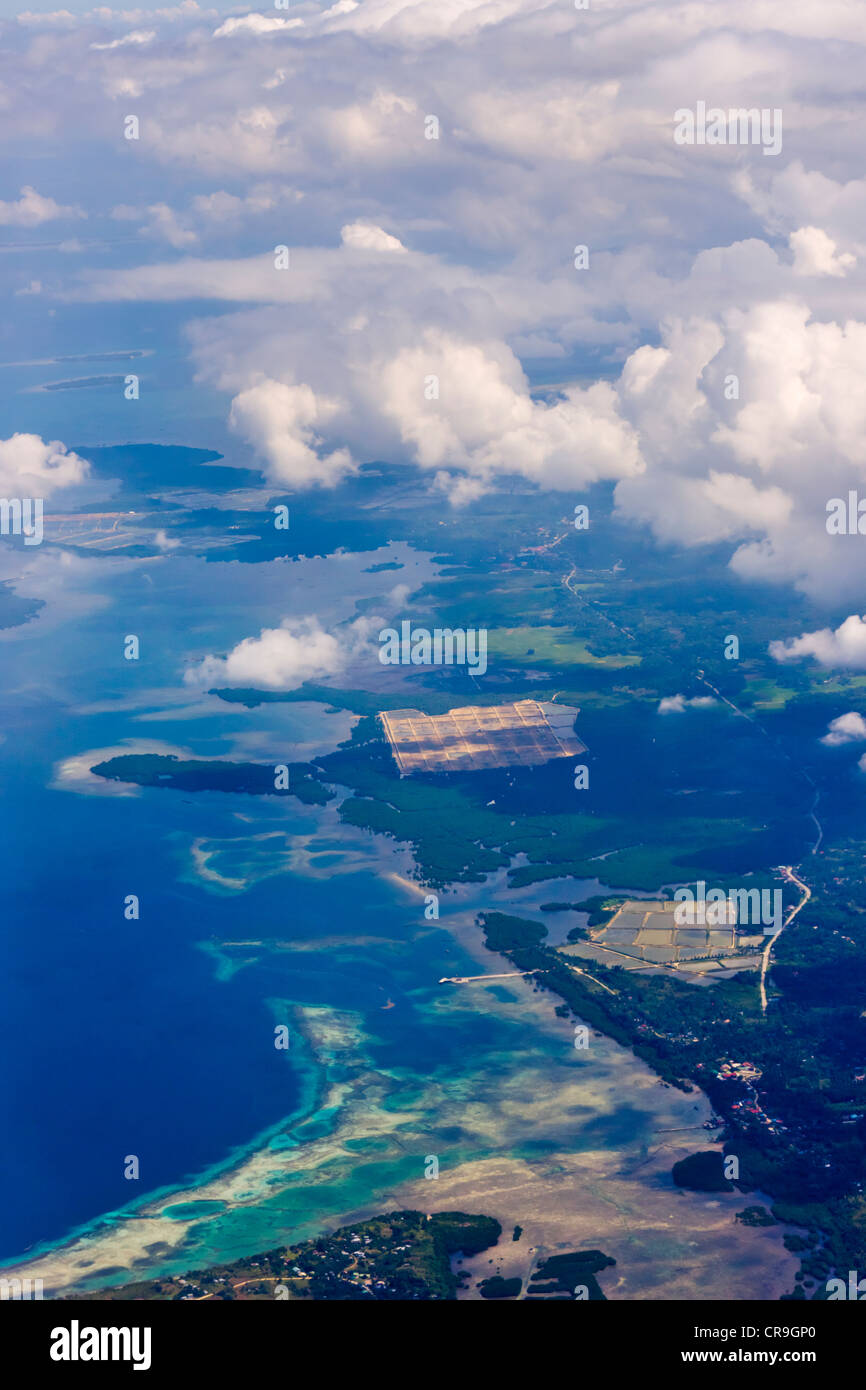 Aerial view of coast line, Philippines Stock Photo - Alamy