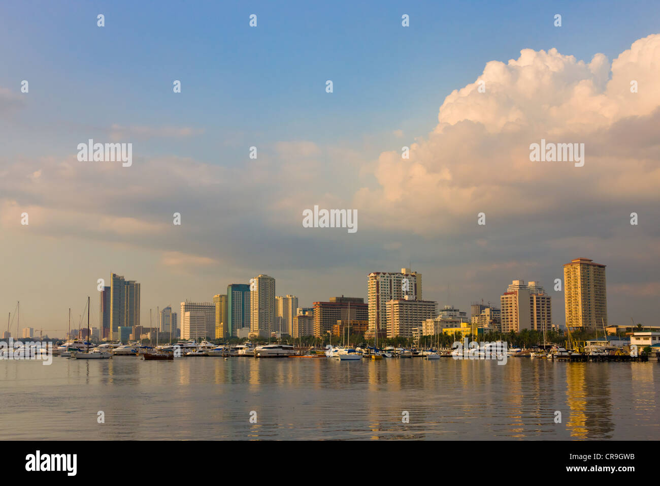 High rises along the waterfront, Manila Bay, Manila, Philippines Stock ...