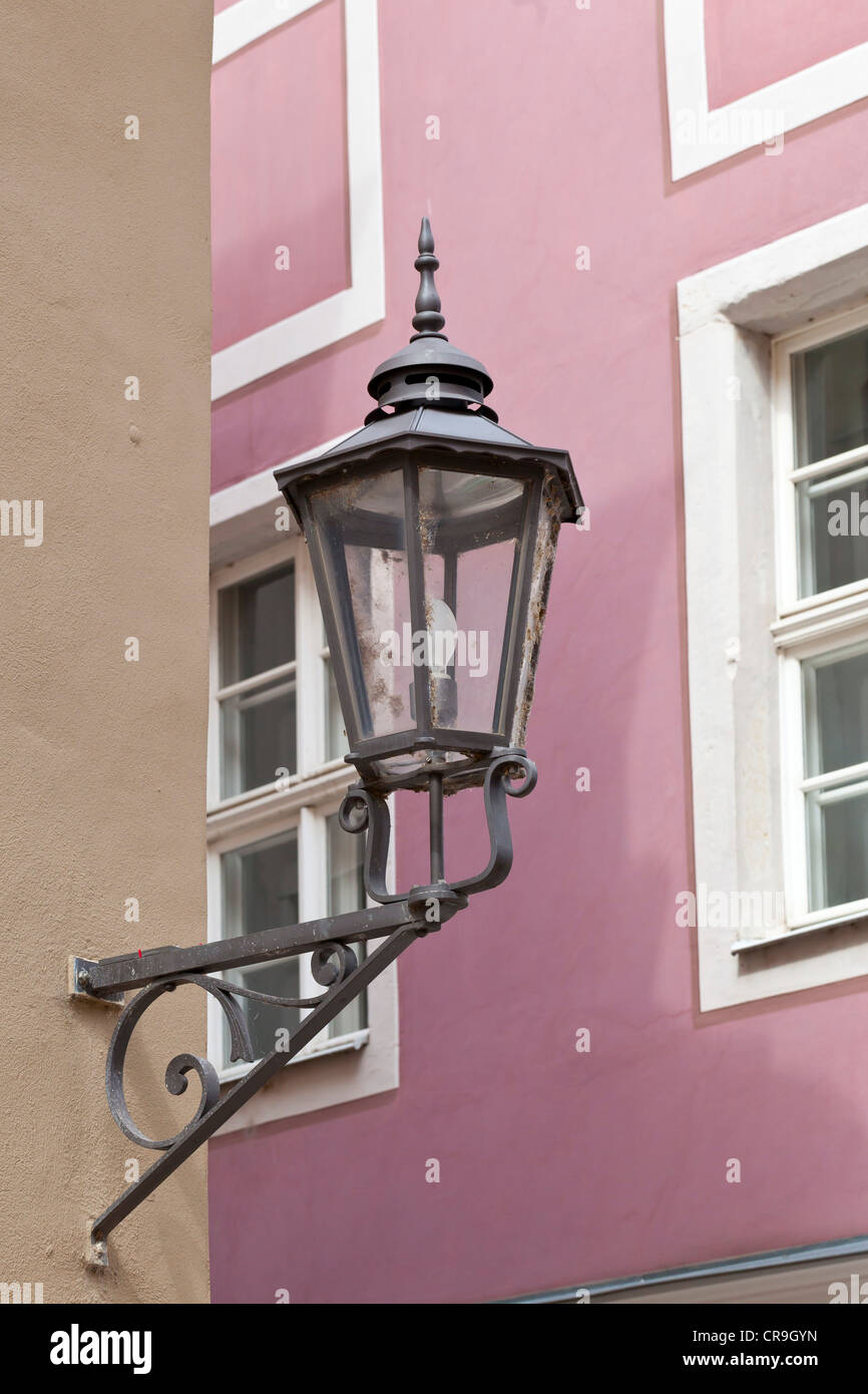 Historical street lamp at the Postgäßchen - Meißen, Saxonia, Germany ...