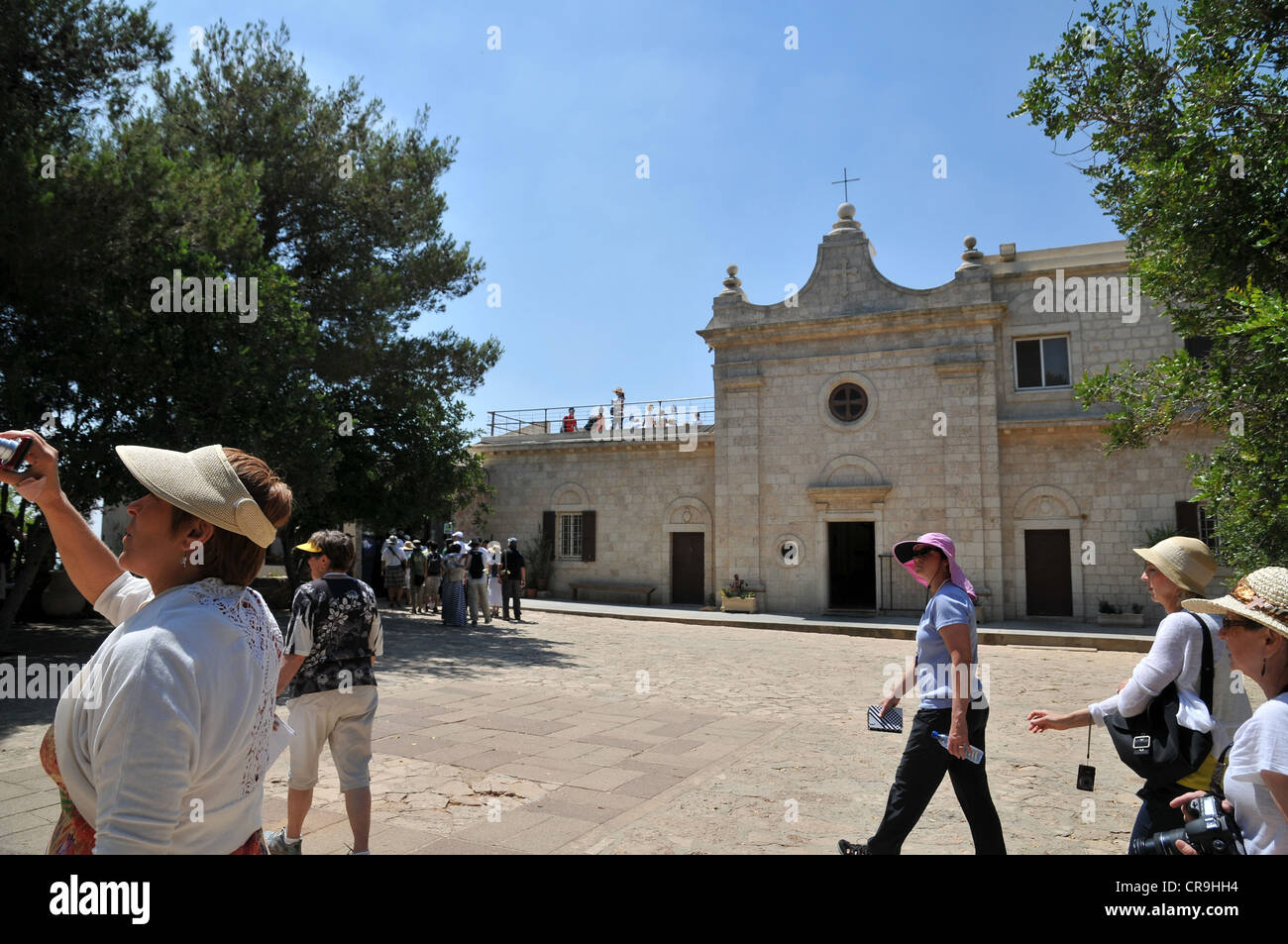 The Carmelite Monastery Of The Muchraka On Mount Carmel, Israel Stock ...