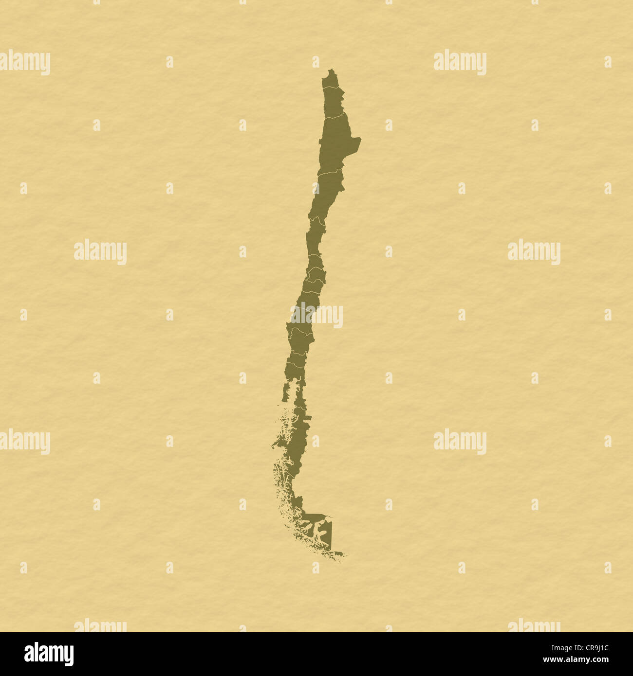 Political map of Chile with the several regions Stock Photo - Alamy