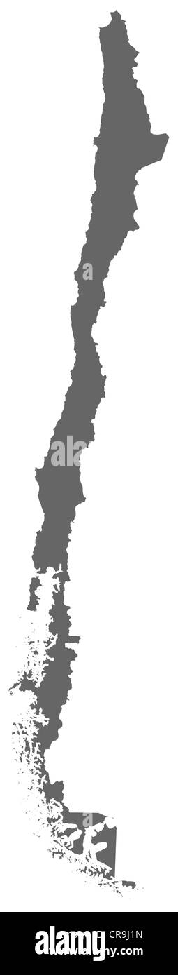 Political map of Chile with the several regions Stock Photo - Alamy