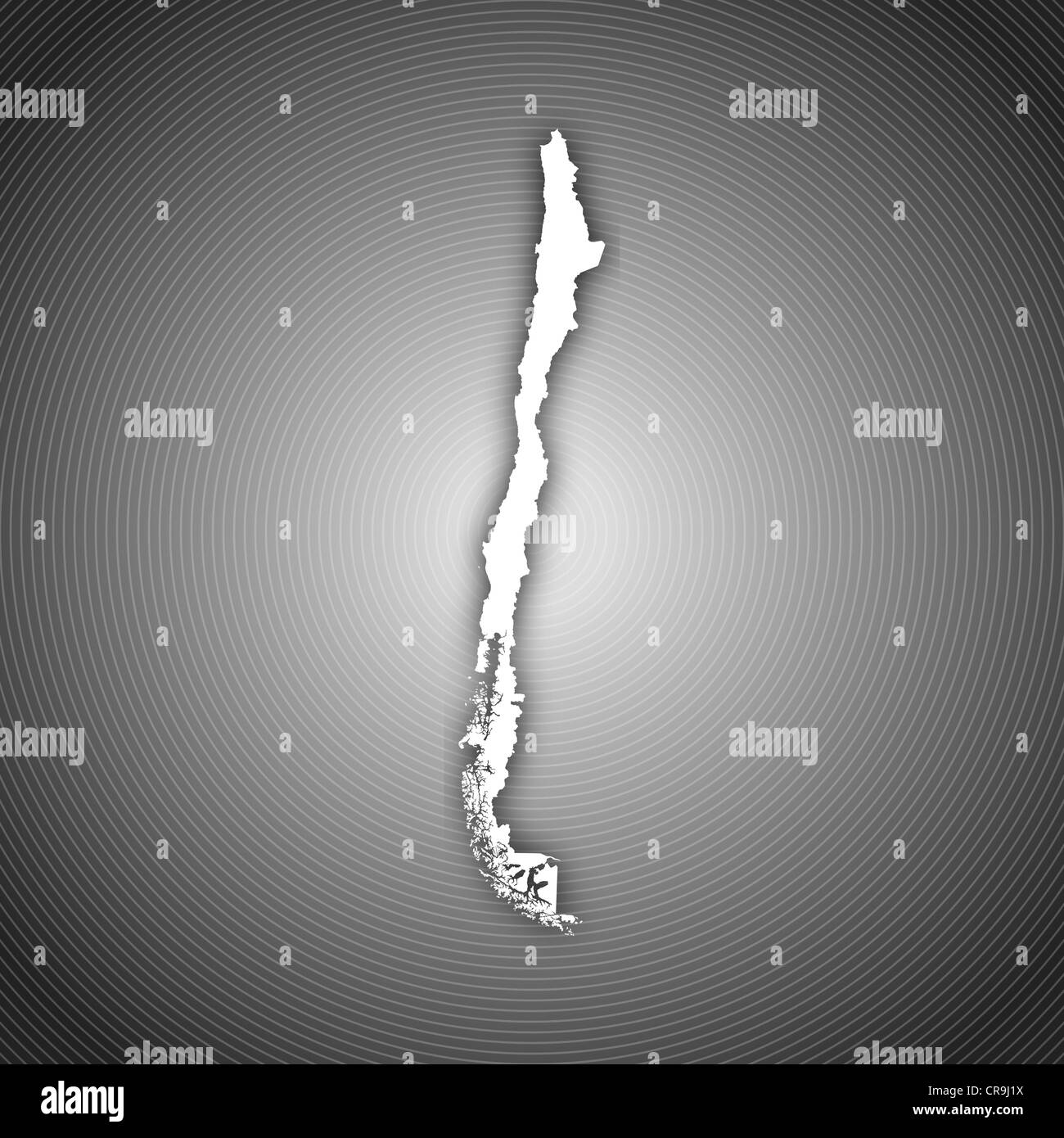 Political map of Chile with the several regions Stock Photo - Alamy
