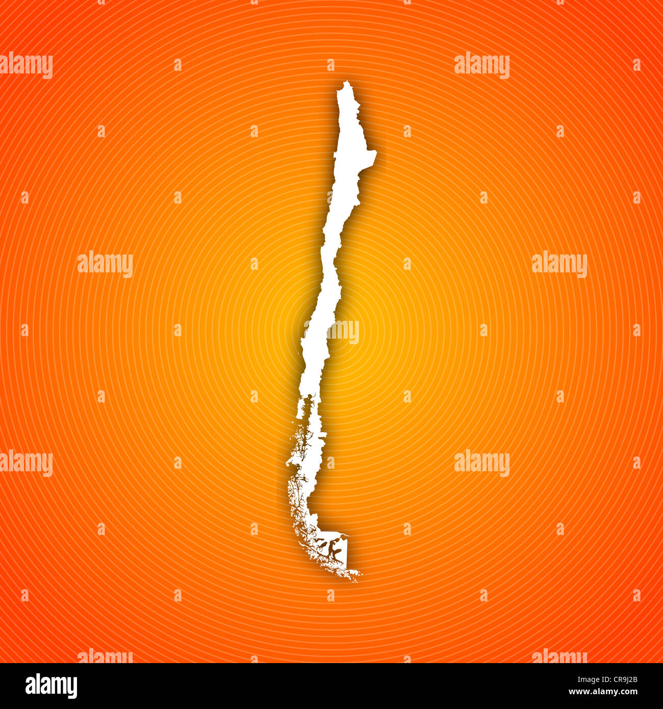 Political map of Chile with the several regions Stock Photo - Alamy