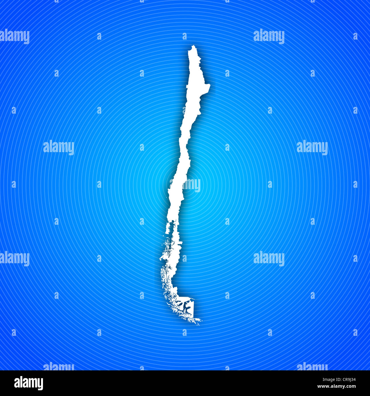 Political map of Chile with the several regions Stock Photo - Alamy