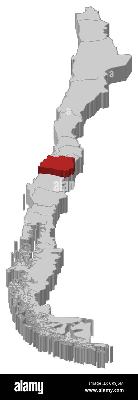 Maule chile map geography hi-res stock photography and images - Alamy