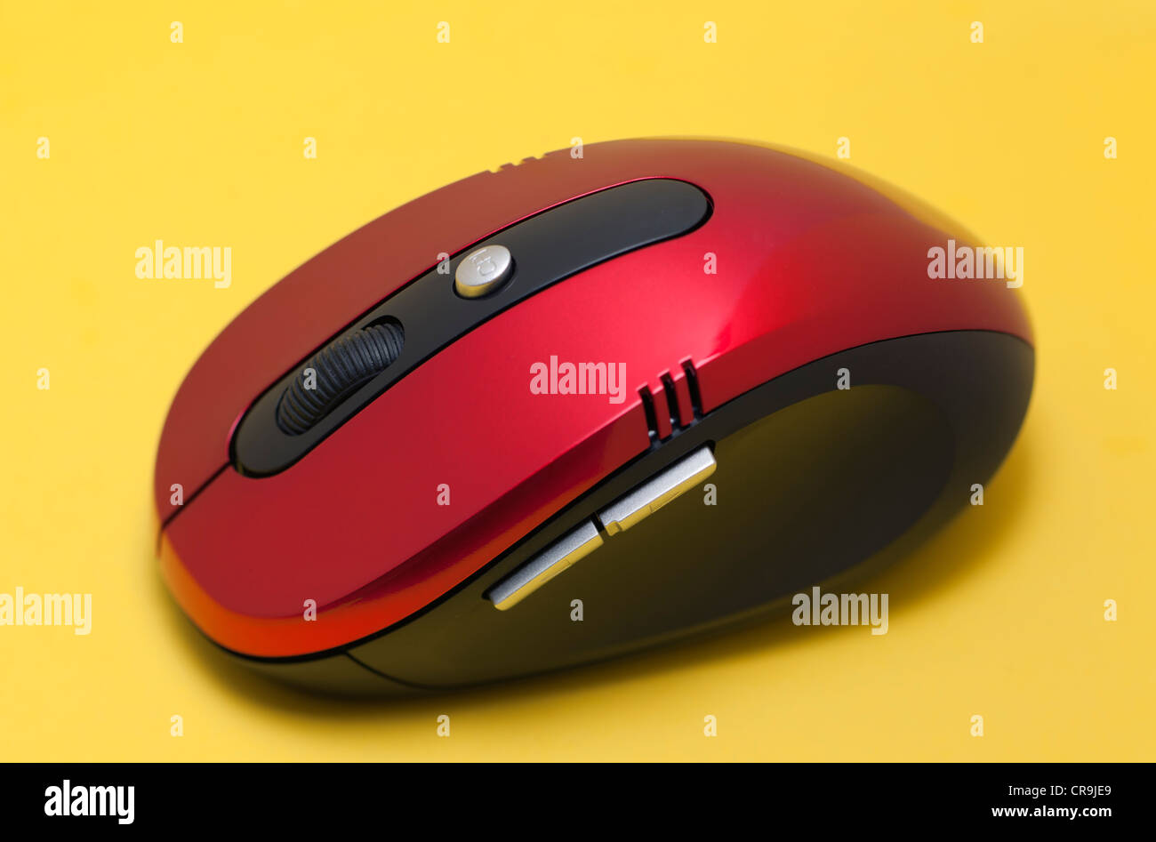 Red and black wireless mouse Stock Photo - Alamy