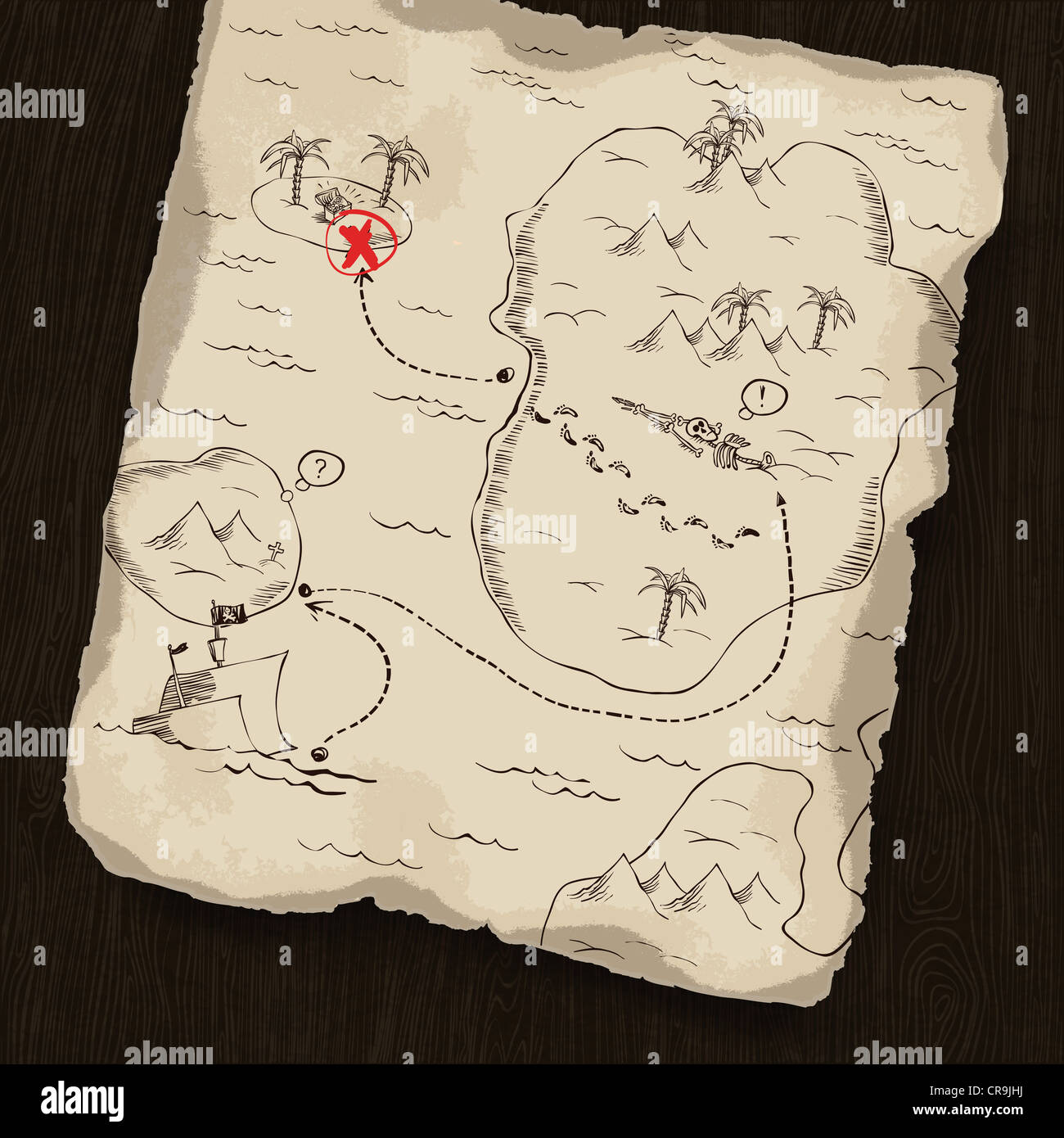 Treasure map hi-res stock photography and images - Alamy