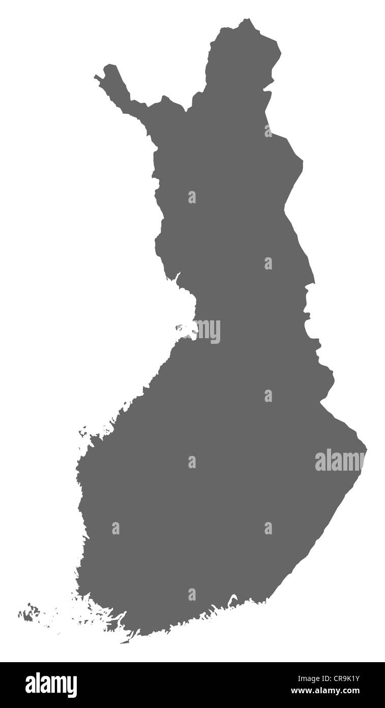 Political map of Finland with the several regions Stock Photo - Alamy