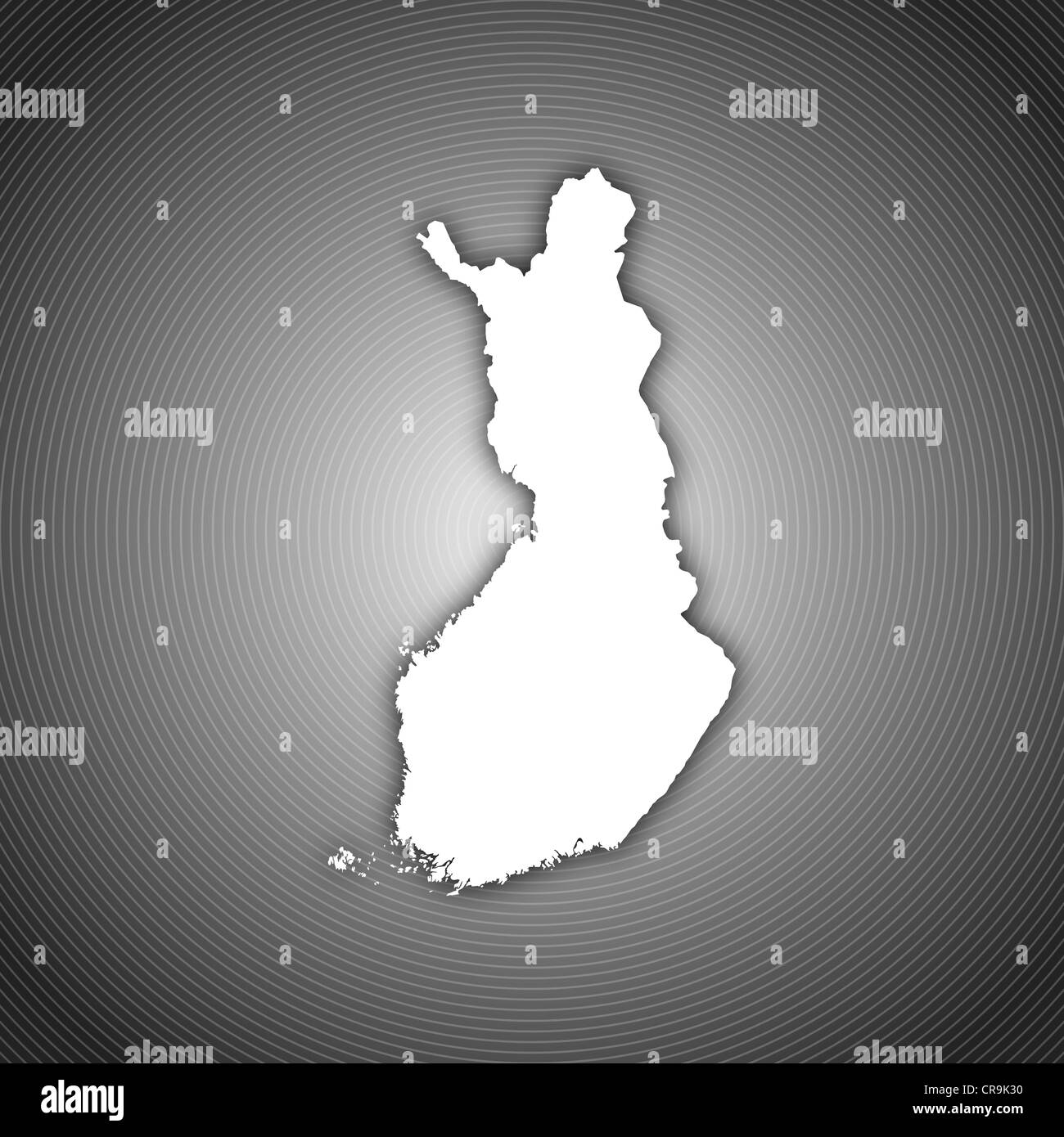 Political map of Finland with the several regions Stock Photo - Alamy