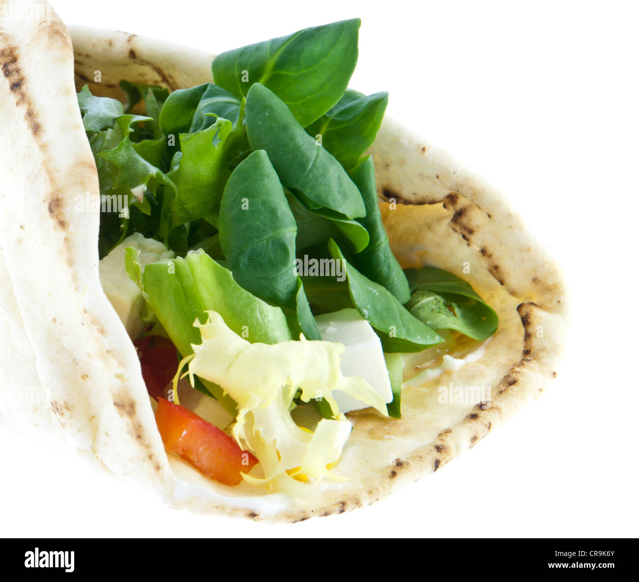 One single Wrap isolated on white background Stock Photo - Alamy