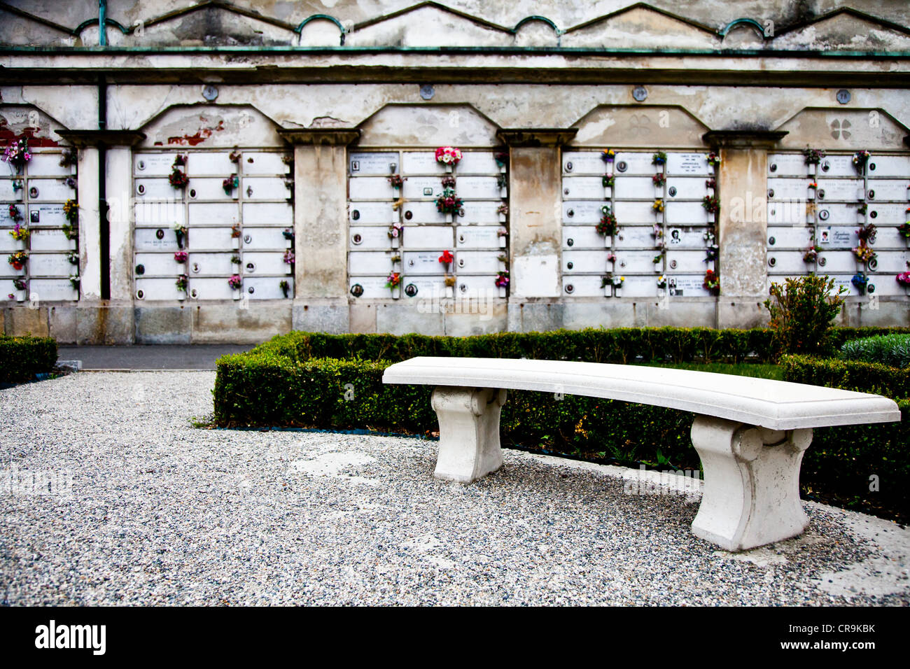 Collection of architectures examples in European cemeteries Stock Photo ...