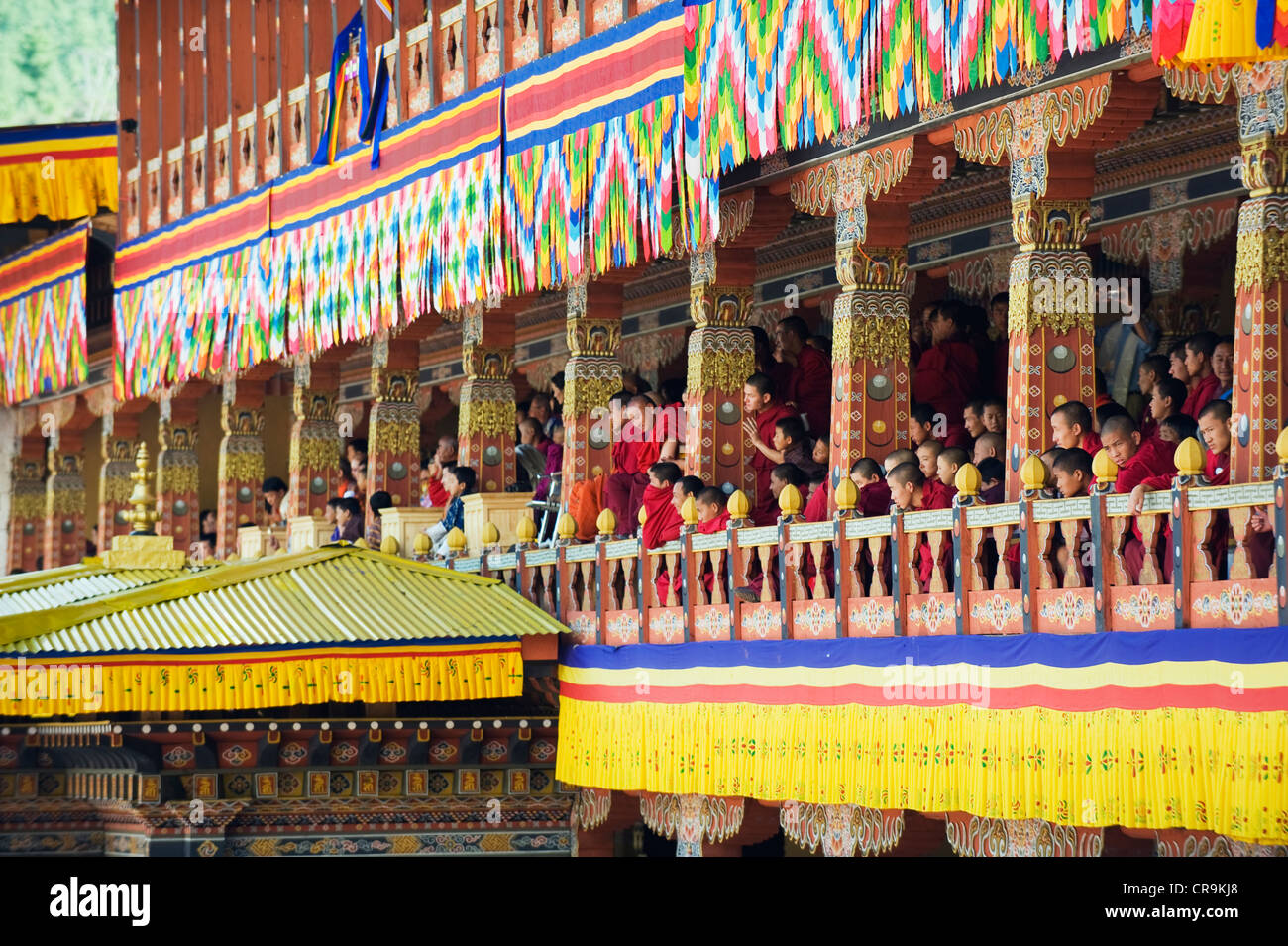 Autumn Tsechu festival at Trashi Chhoe Dzong, Thimpu, Bhutan, Asia ...