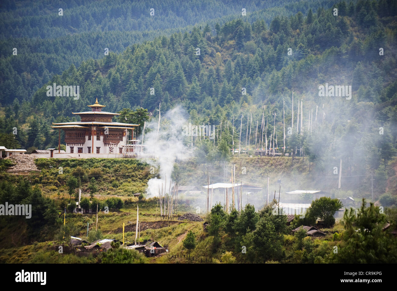Jakar, Bumthang, Chokor Valley, Bhutan, Asia Stock Photo - Alamy
