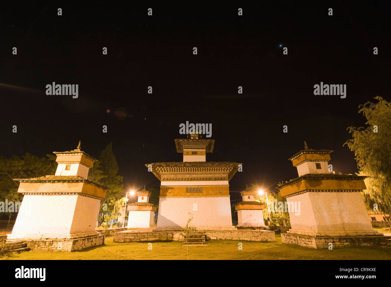 Five Chortens, Paro, Bhutan, Asia Stock Photo - Alamy