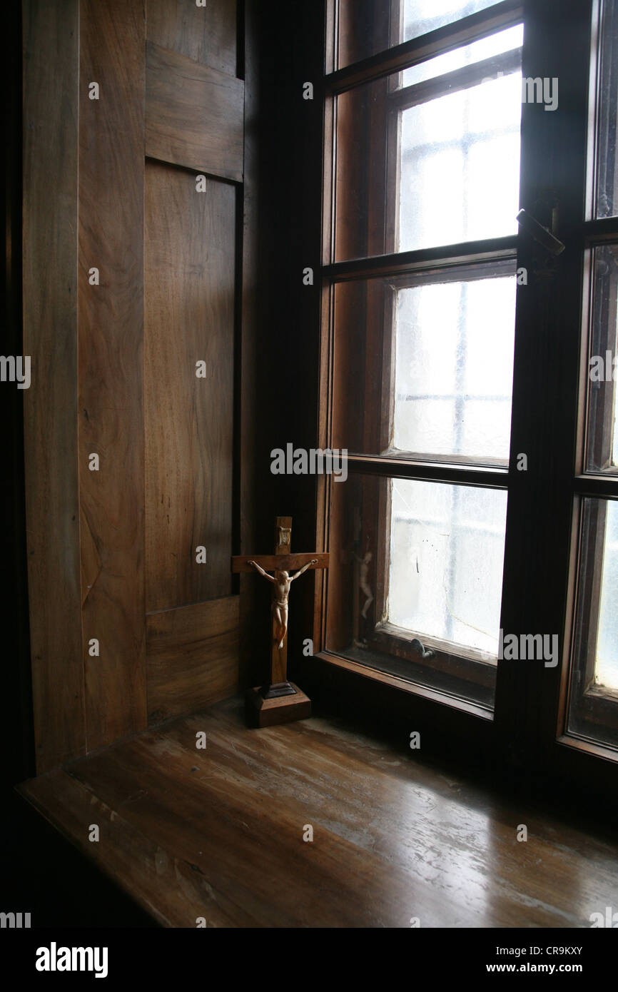Cross at the window Stock Photo - Alamy