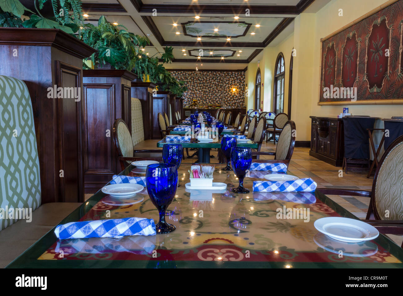 A setup of a restaurant interior for customers who dine at this ...