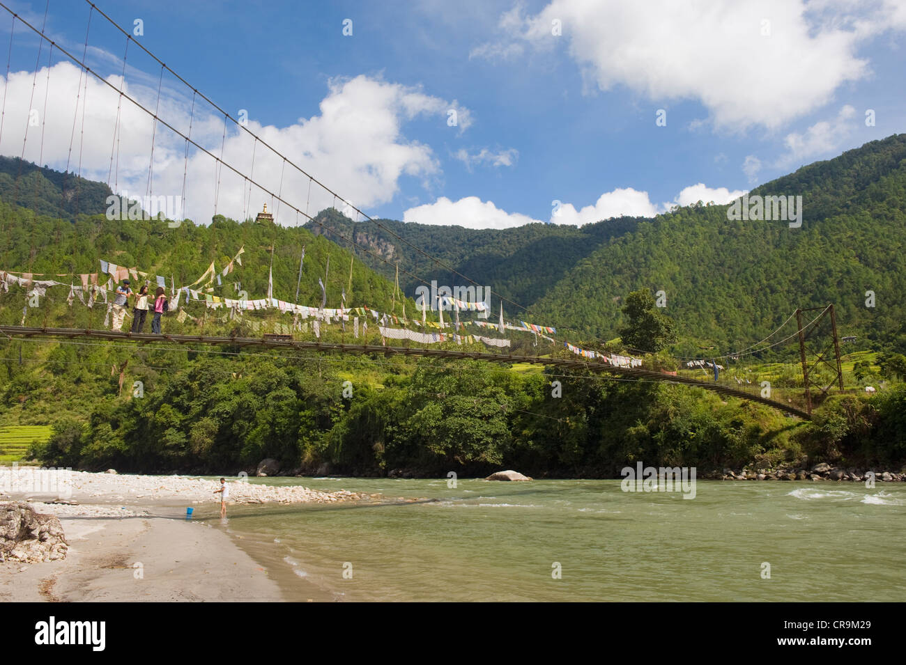 bridge in Punakha, Bhutan, Asia Stock Photo - Alamy