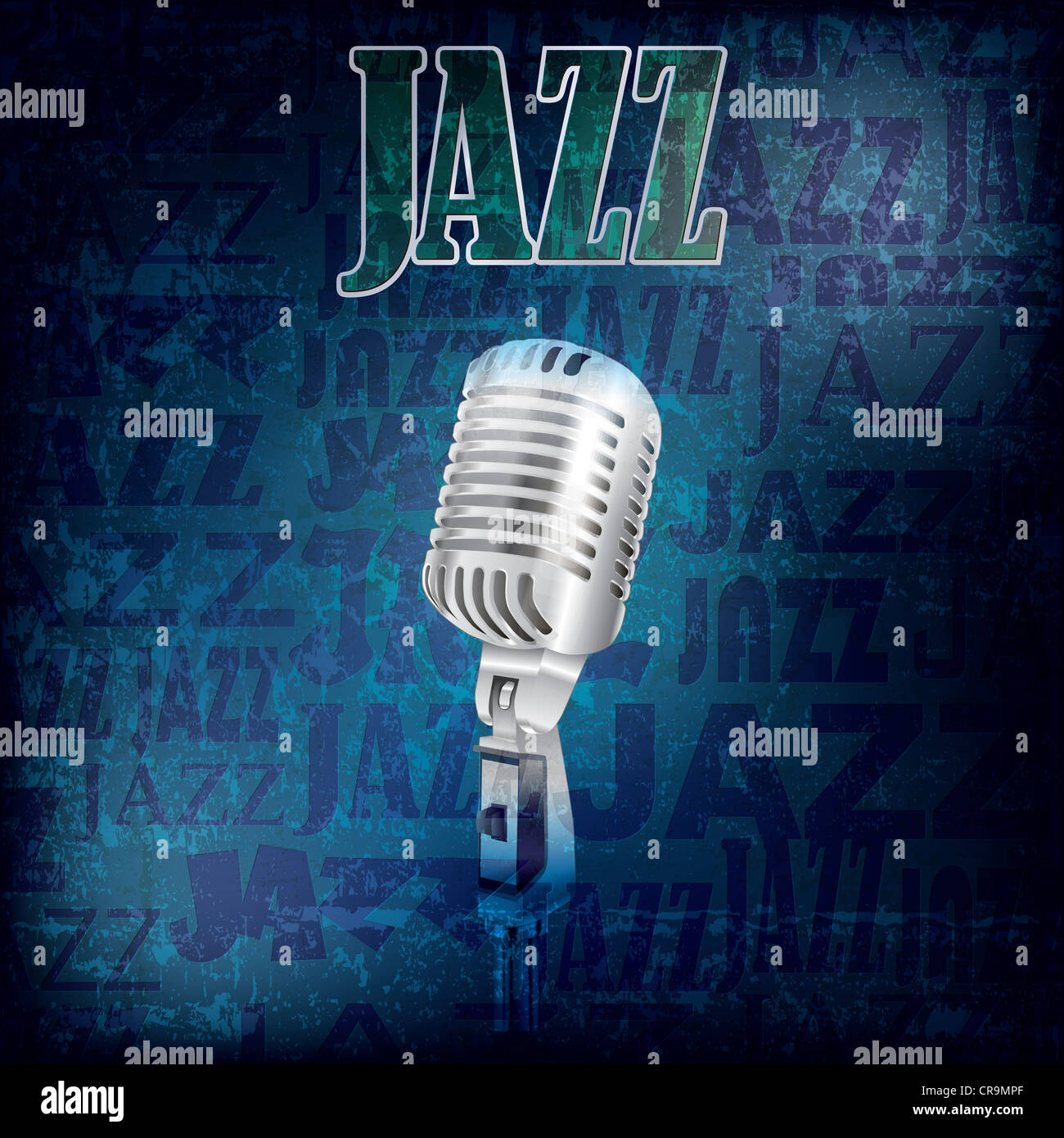 abstract grunge jazz background with retro microphone Stock Photo - Alamy