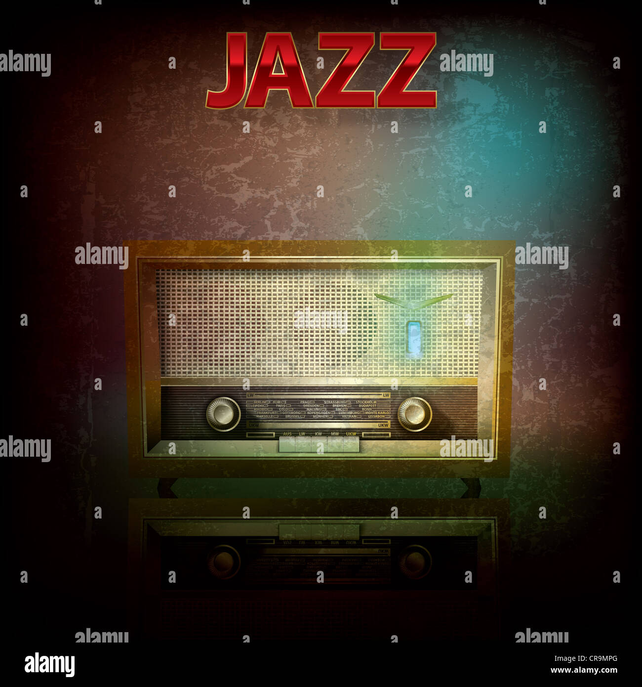 abstract jazz grunge background with retro radio Stock Photo - Alamy