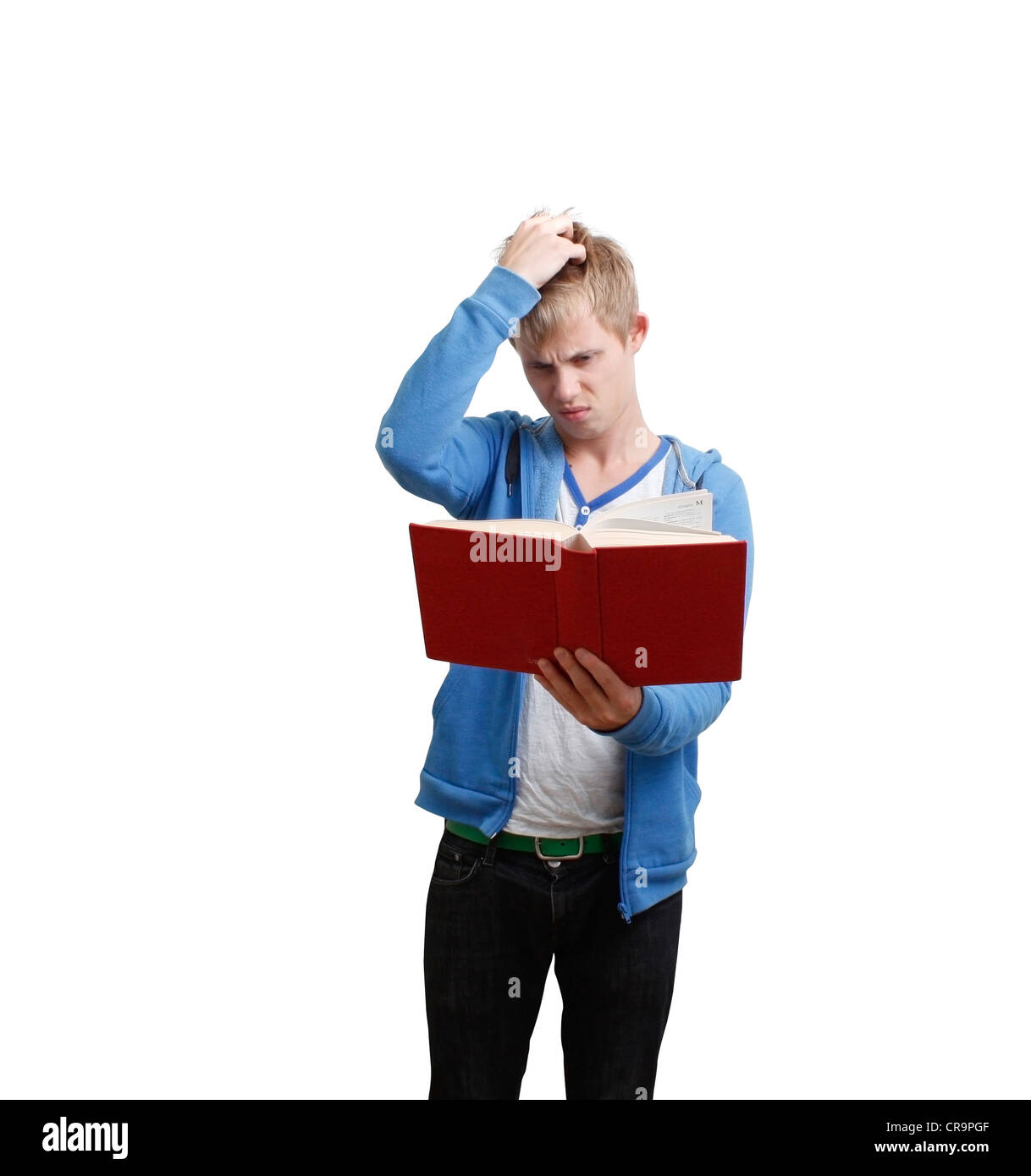 Angry man reading book hi-res stock photography and images - Alamy