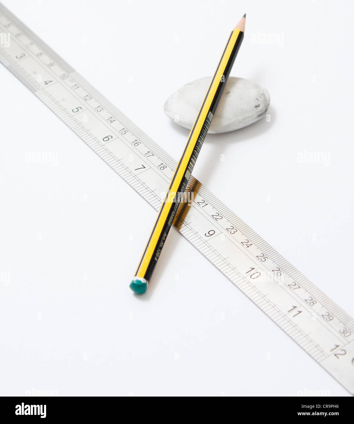 Pencil and rubber Stock Photo - Alamy