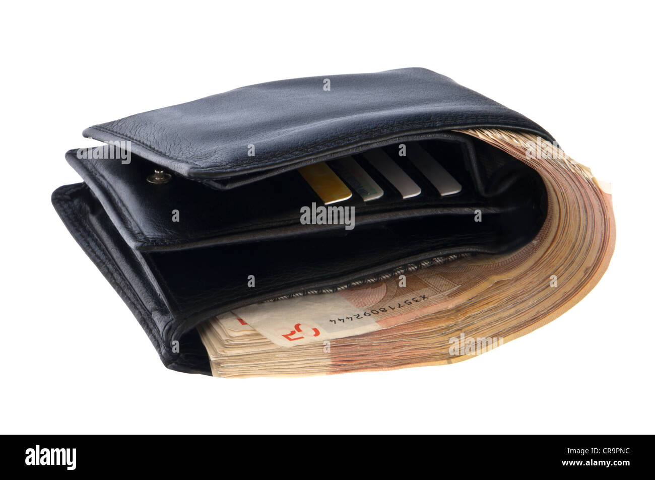Full wallet on white background Stock Photo - Alamy