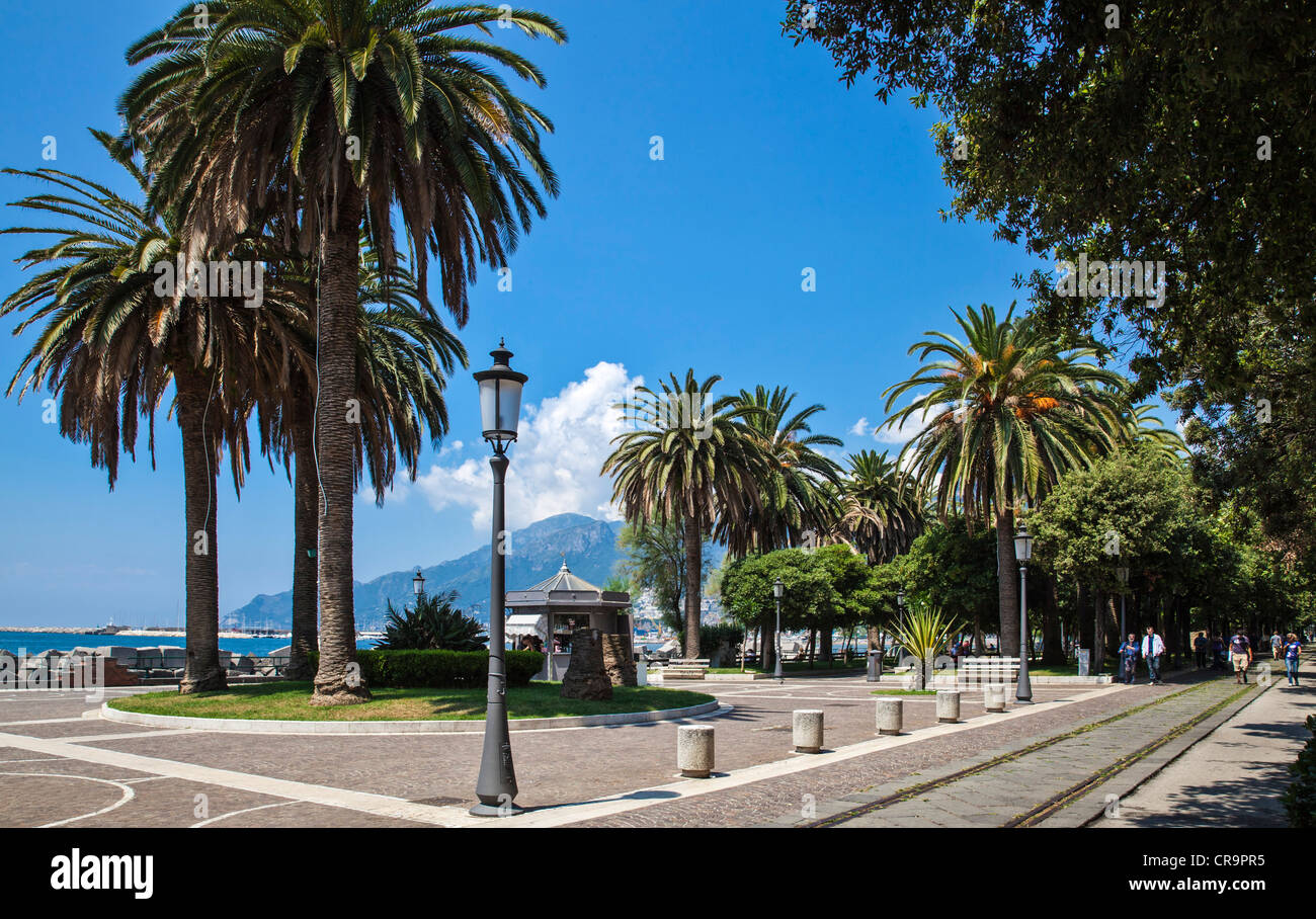 Europe Italy,Campania Salerno, foreshortening of the seafront Stock ...