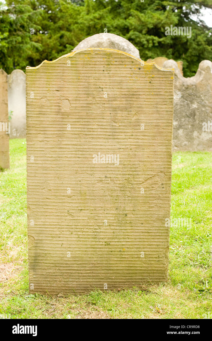 Blank grave headstone Stock Photo - Alamy