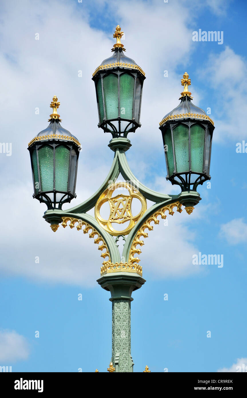 Old "Victoria & Albert" ornate street lighting. Located on Westminster ...